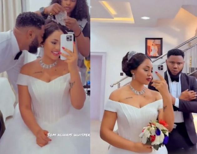 Mixed Reactions As Somadina Sets To ‘Wed’ Regina Daniels In A Movie (Video)
